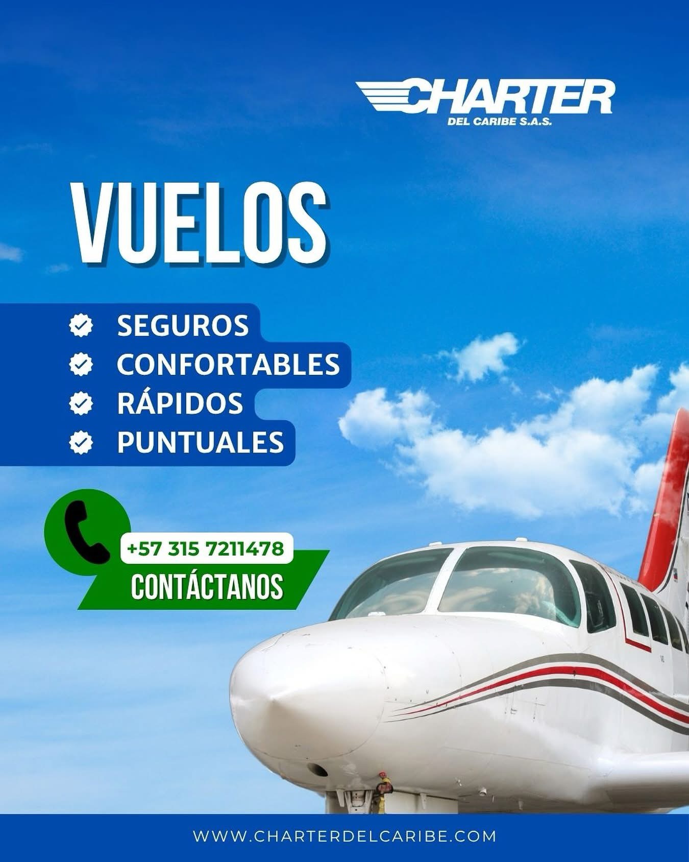 Vuelos Charter Privados en Colombia y el Caribe